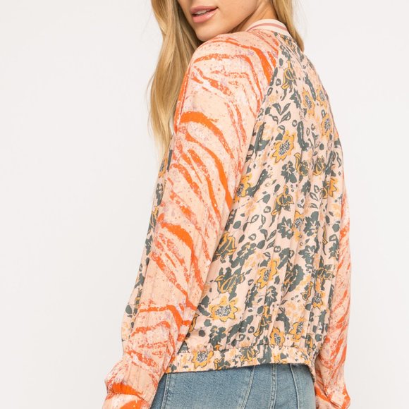 Mystree | Jackets & Coats | Mystree Light Weight Multi Print Bomber ...